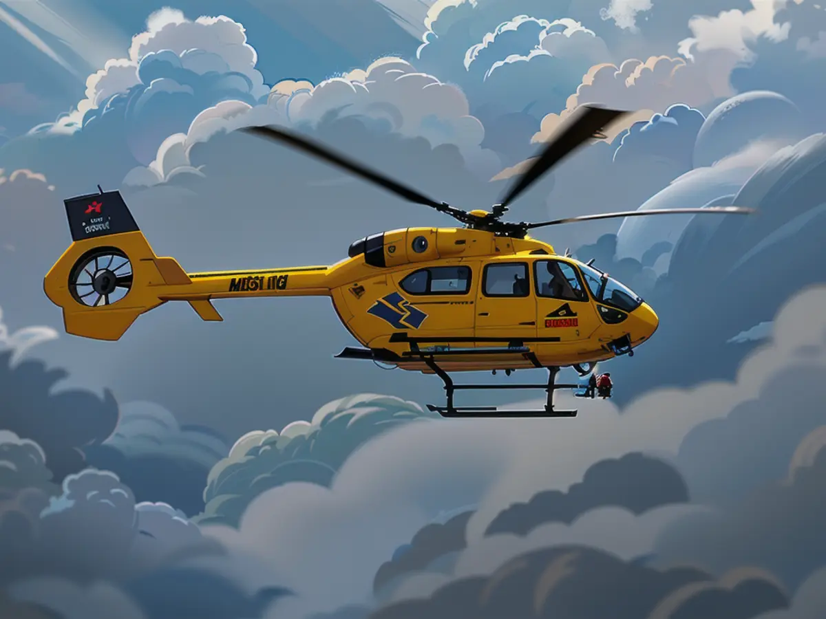 Two individuals tumble from an elevated platform that is 8 meters high ...